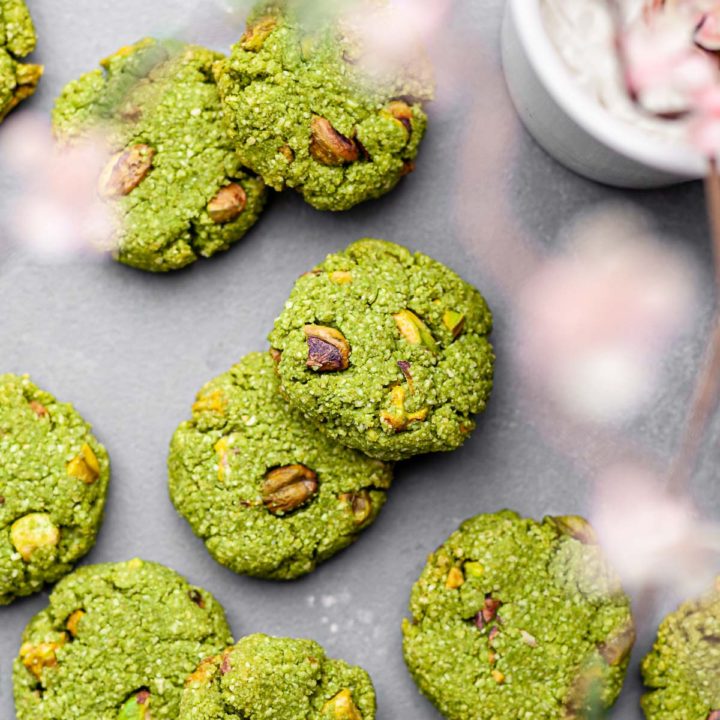 Vegan Matcha Cookies (Gluten-Free & Oil-Free) - The Throbbing Eggplant