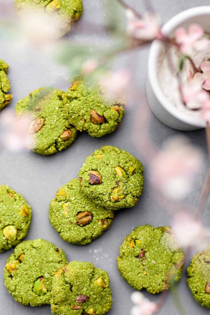 Vegan Matcha Cookies (Gluten-Free & Oil-Free) - The Throbbing Eggplant
